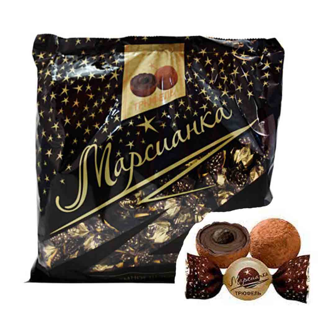 شکلات پذیرایی فله مارسیانکا Marsianka Трюфель با مغز کرم فیلینگ - بیزدن آل
